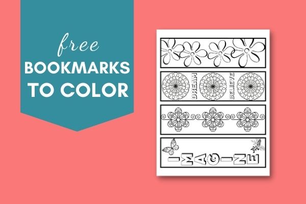 Free Inspirational Printable Bookmarks to Color (for Kids & Adults)