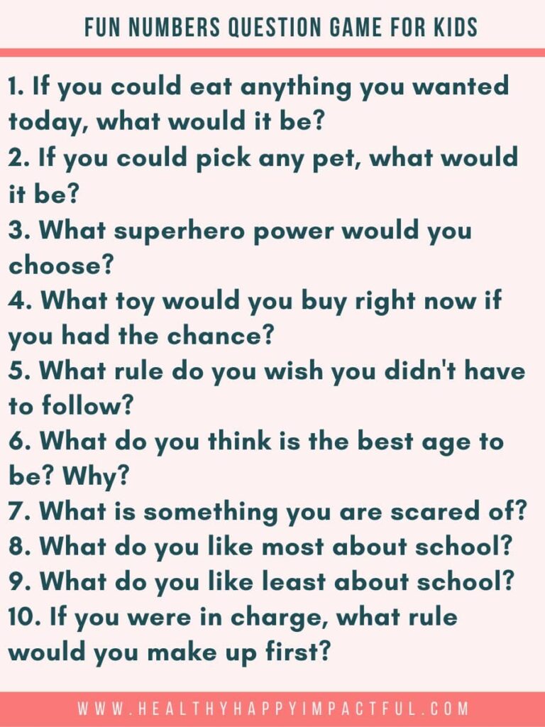 250 Best Numbers Question Game Ideas (2025)