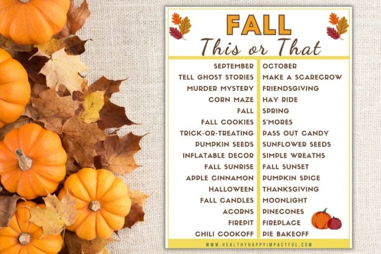 150 Fun Fall This or That Questions For All Ages (Free Printable ...