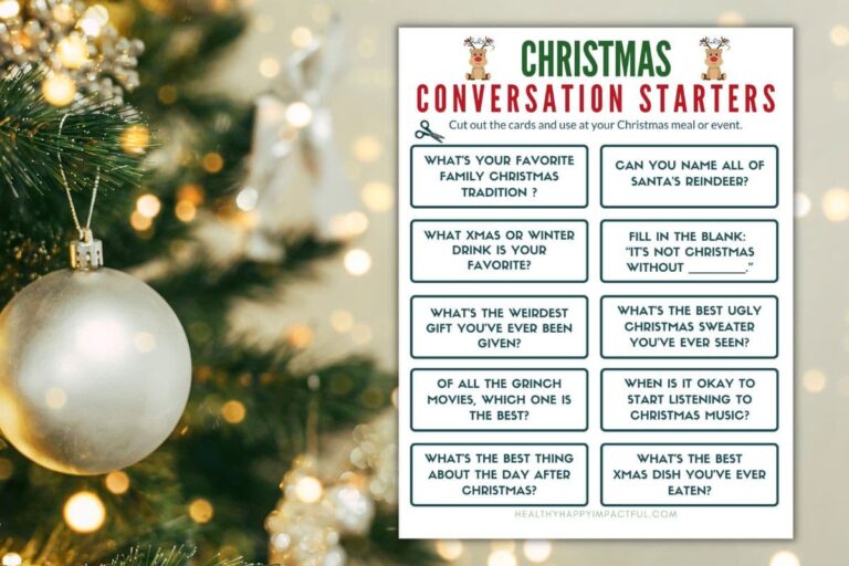 150 Fun Christmas Conversation Starters For Kids & Adults in 2024 ...