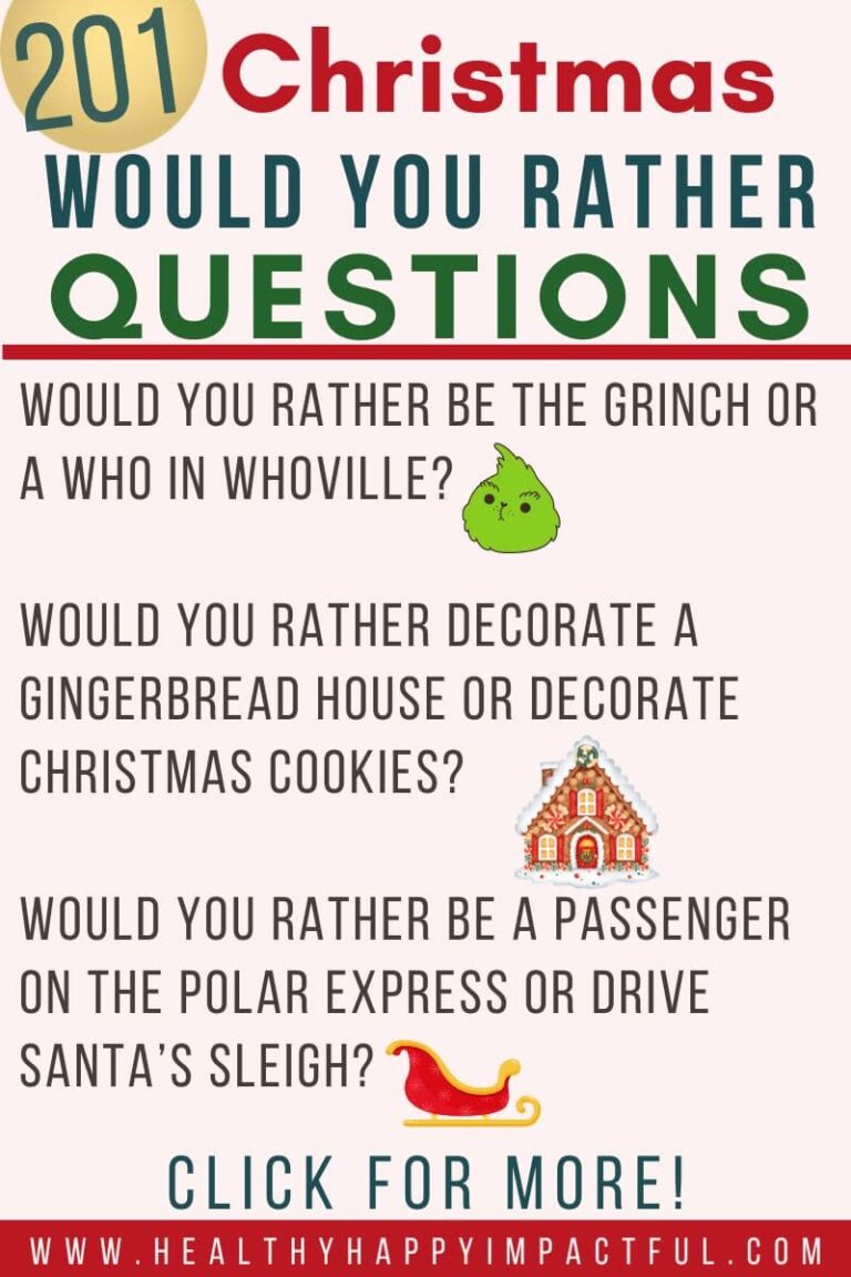 201 Hilarious Christmas Would You Rather Questions to Spark Holiday Fun