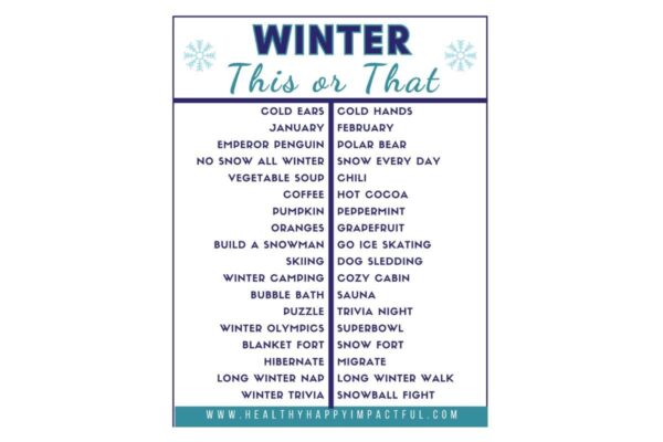 125 Exciting Winter This or That Questions Game To Play in 2026