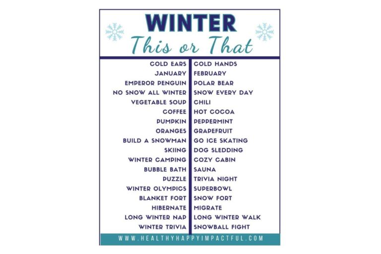 125 Exciting Winter This or That Questions Game To Play in 2026