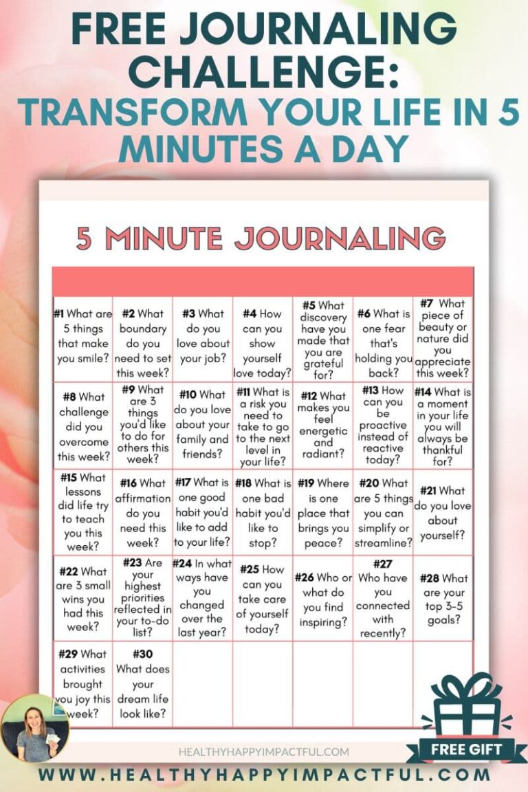 30 Day Journaling Challenge: 5 Minutes Can Change Your Day