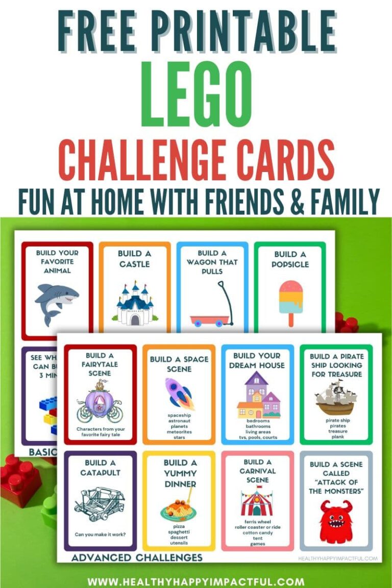 16 Free Printable Lego Challenge Cards to Spark Creativity