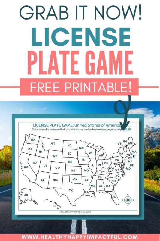 FREE License Plate Game Printable: Buckle Up For Road Trip Fun