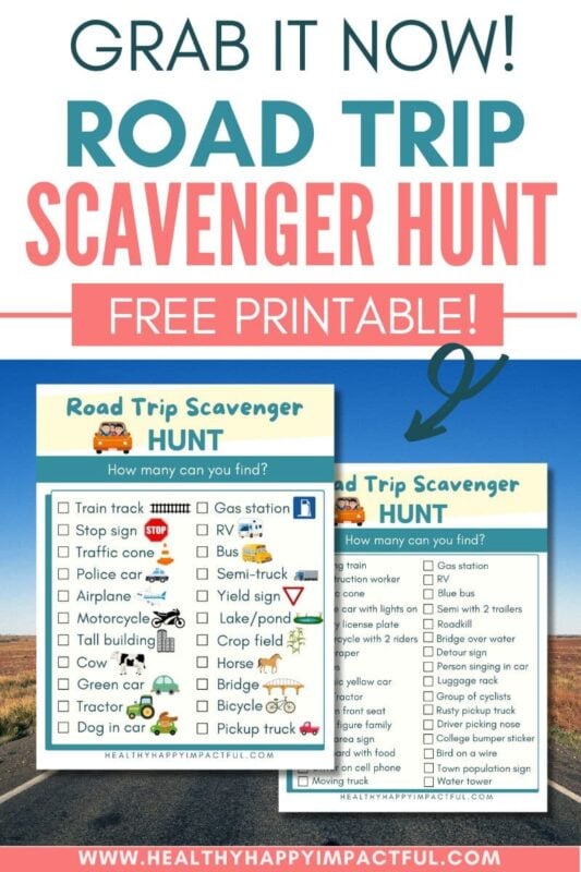 FREE Printable Road Trip Scavenger Hunt (For Kids & Teens)