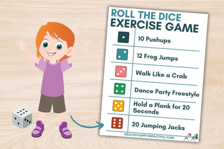 Exciting Roll the Dice Exercise Game for Kids to Get Moving - Healthy ...