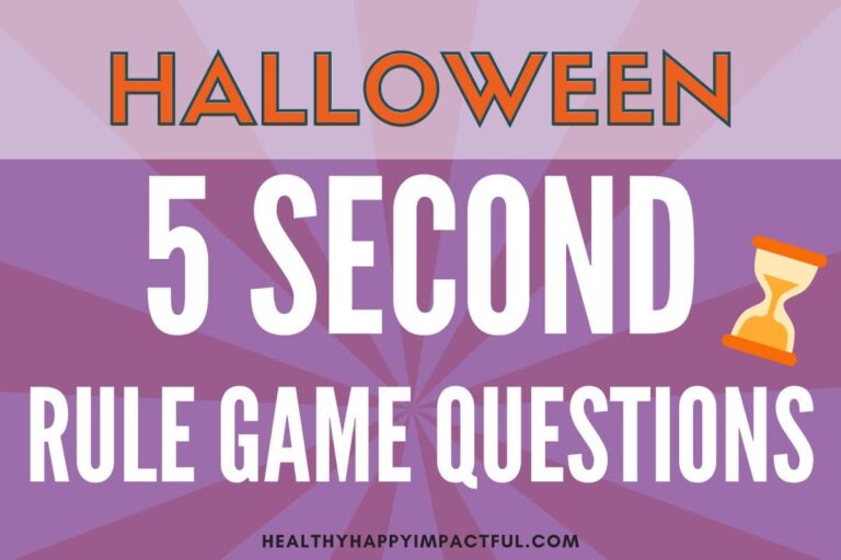 Halloween 5 Second Rule Game To Get the Whole Family Cackling ...
