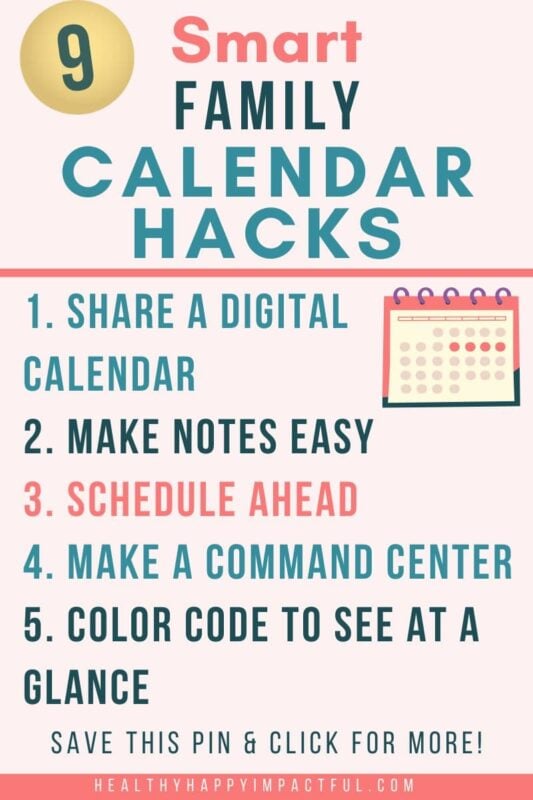 9 Genius Calendar Hacks to Organize Your Family Now - Healthy Happy ...