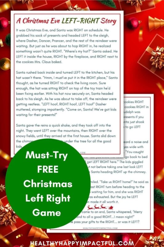 Must-Try Left Right Christmas Game (With Free Printable Story)