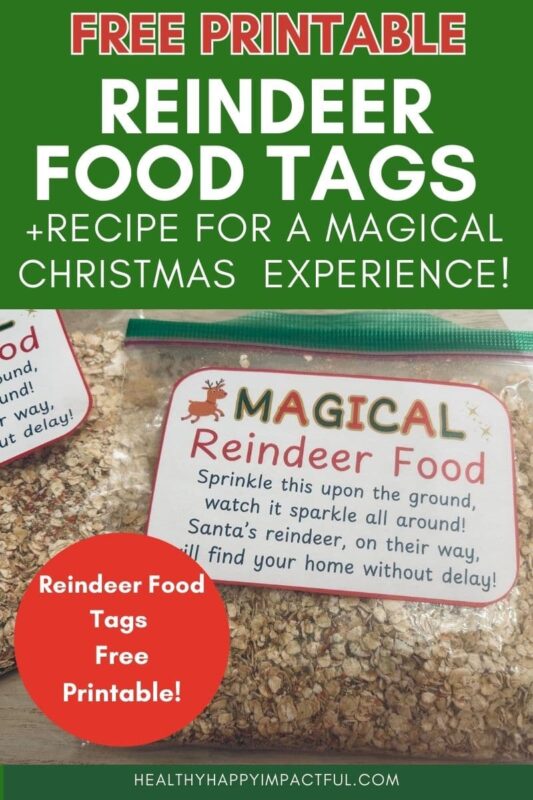 Magical Reindeer Food Tags & Recipe For Christmas Eve (FREE Printable)
