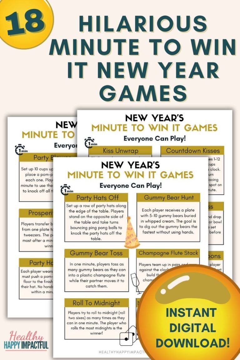 20 Easiest New Year's Eve Minute To Win It Games To Ring In 2025 ...