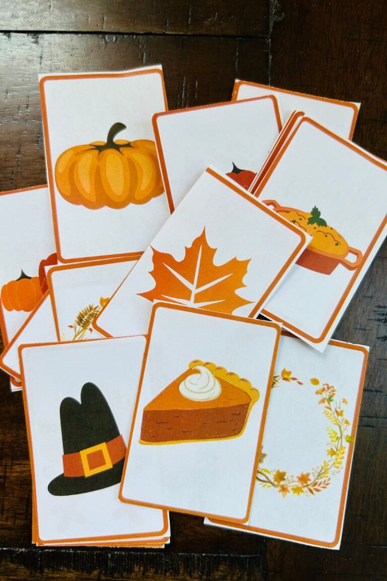 Free Thanksgiving Memory Game You'll Want to Play Again & Again