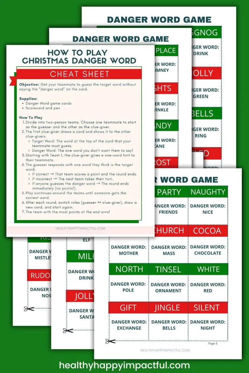 Hilarious Christmas Danger Word Game Challenge