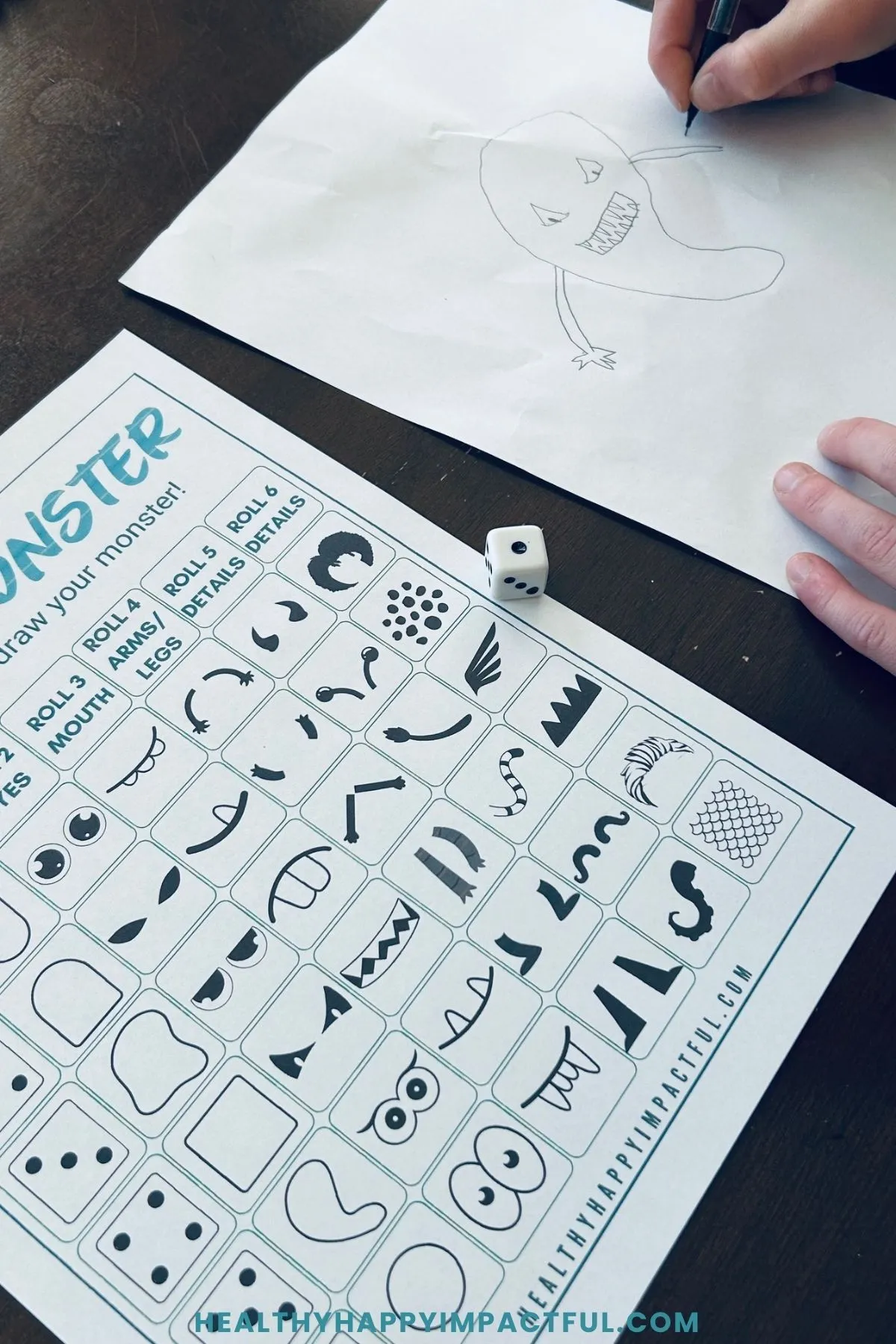 Roll A Monster Dice Game (A Silly Free Printable Kids Love!) - Healthy ...