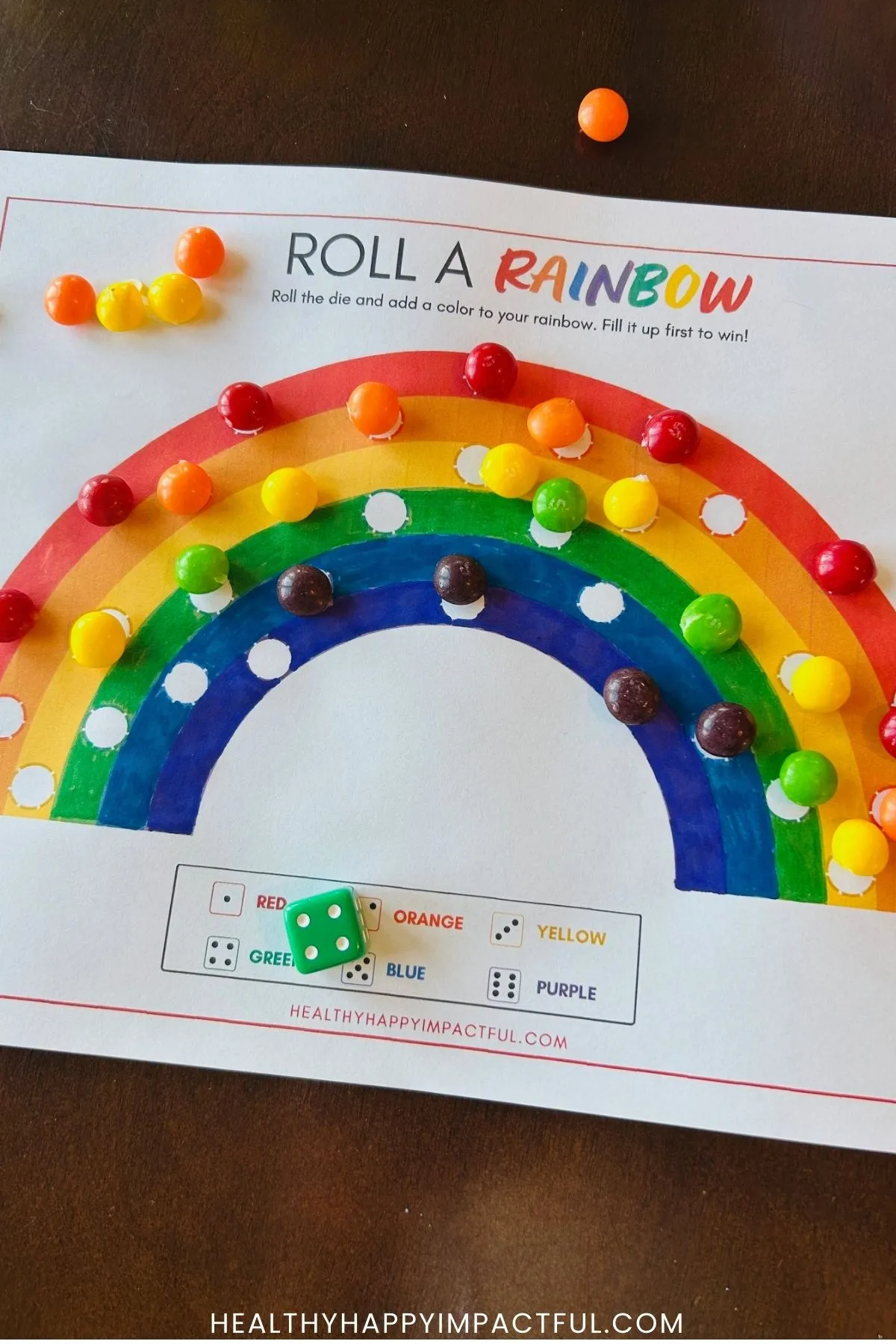Roll A Rainbow Dice Game Free Printable (Colorful Fun For Kids!)
