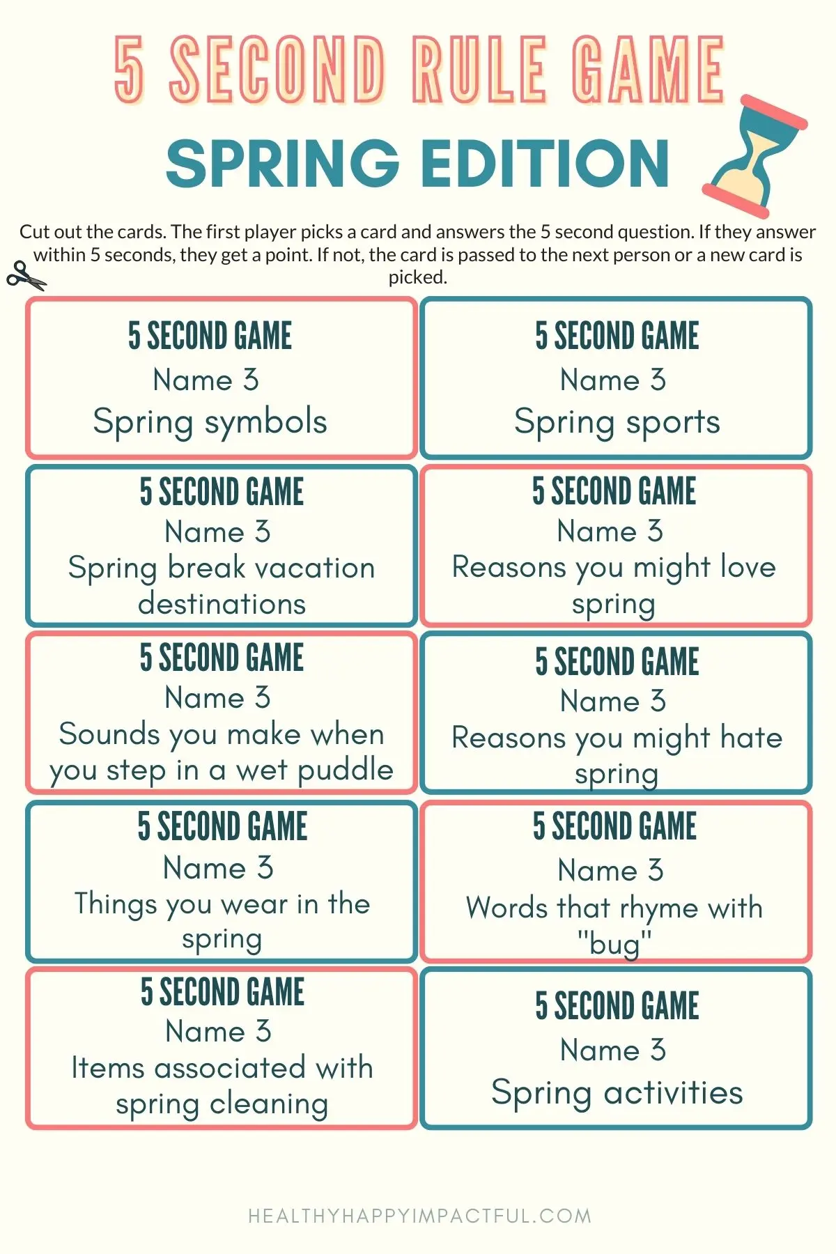 Hilarious Spring 5 Second Rule Game for Fast-Paced Fun - Healthy Happy ...