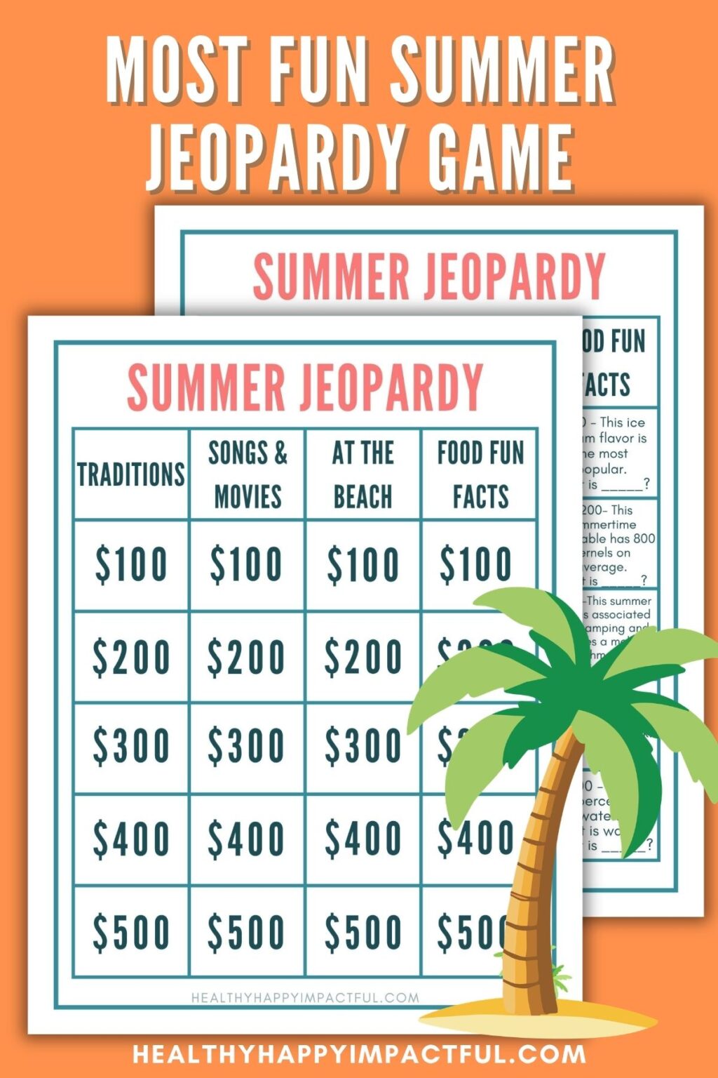 Free Summer Jeopardy Game: A Fun Twist on Game Night! - Healthy Happy ...