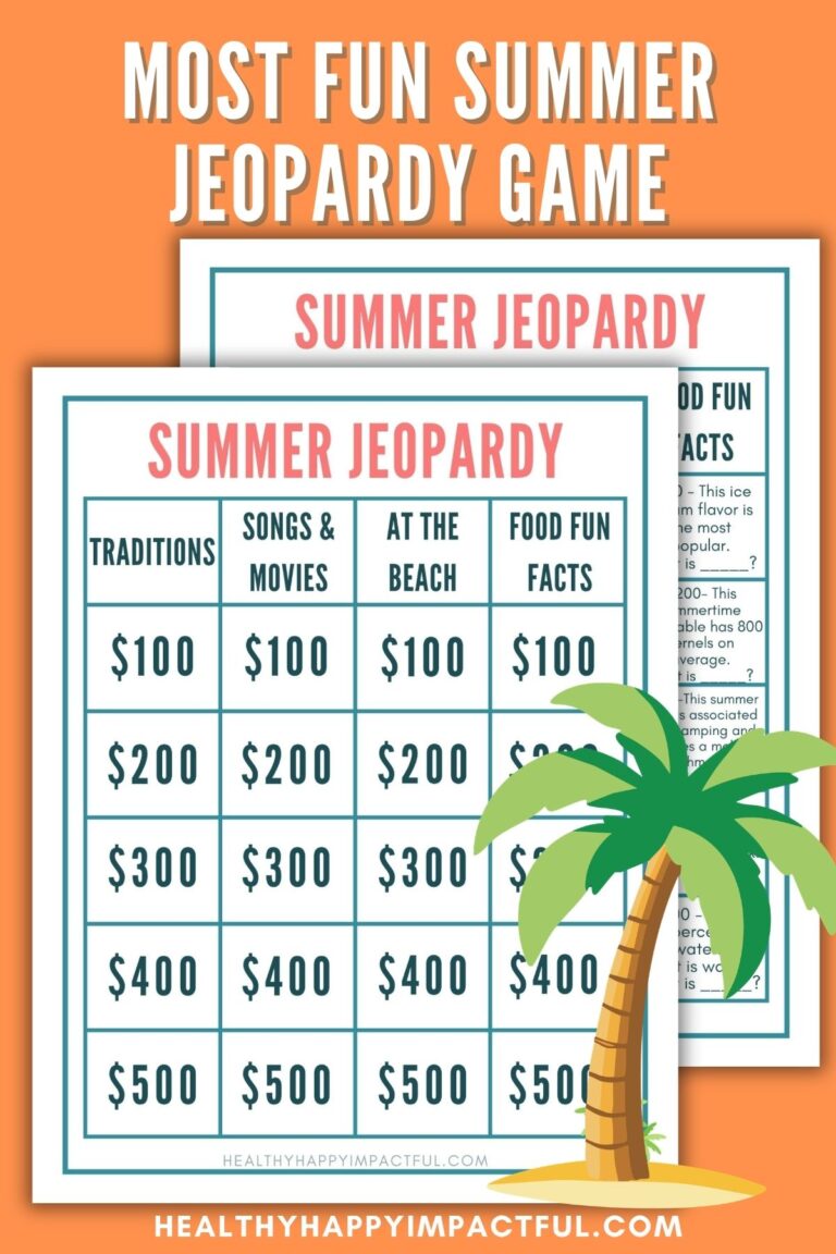 Free Summer Jeopardy Game: A Fun Twist on Game Night! - Healthy Happy ...