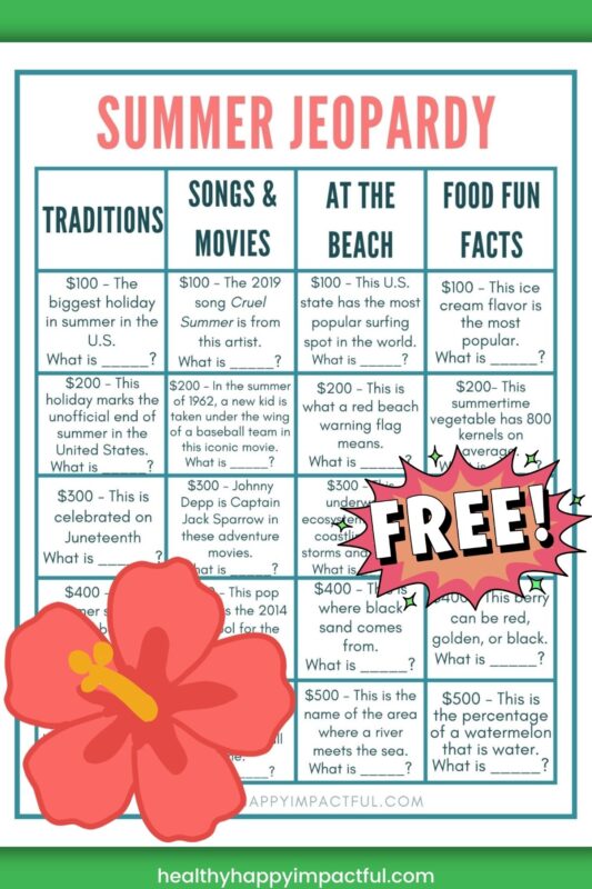 Free Summer Jeopardy Game: A Fun Twist on Game Night! - Healthy Happy ...