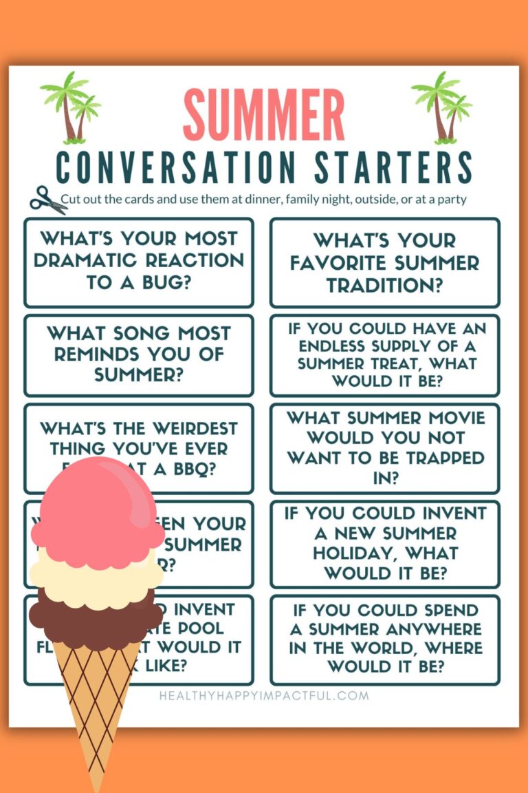 100 Summer Conversation Starters That Turn Moments Into Memories